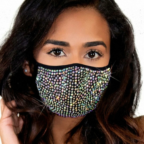 Accessories | Swarovski Bling Fashion Face Mask W Filter | Poshmark